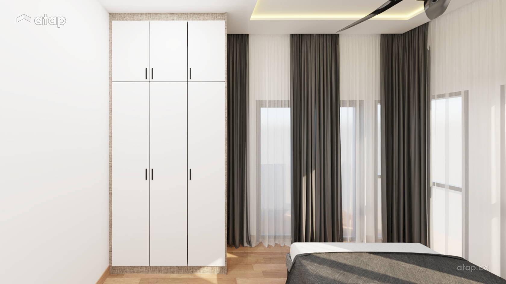 Minimalistic Modern Bedroom condominium design ideas & photos Malaysia ...
