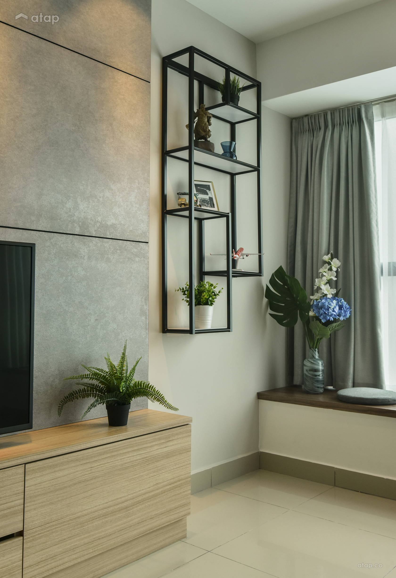 Industrial Living Room condominium design ideas & photos Malaysia | Atap.co