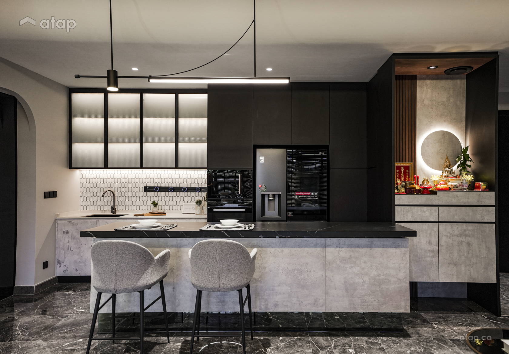 Contemporary Modern Foyer Kitchen condominium design ideas & photos ...