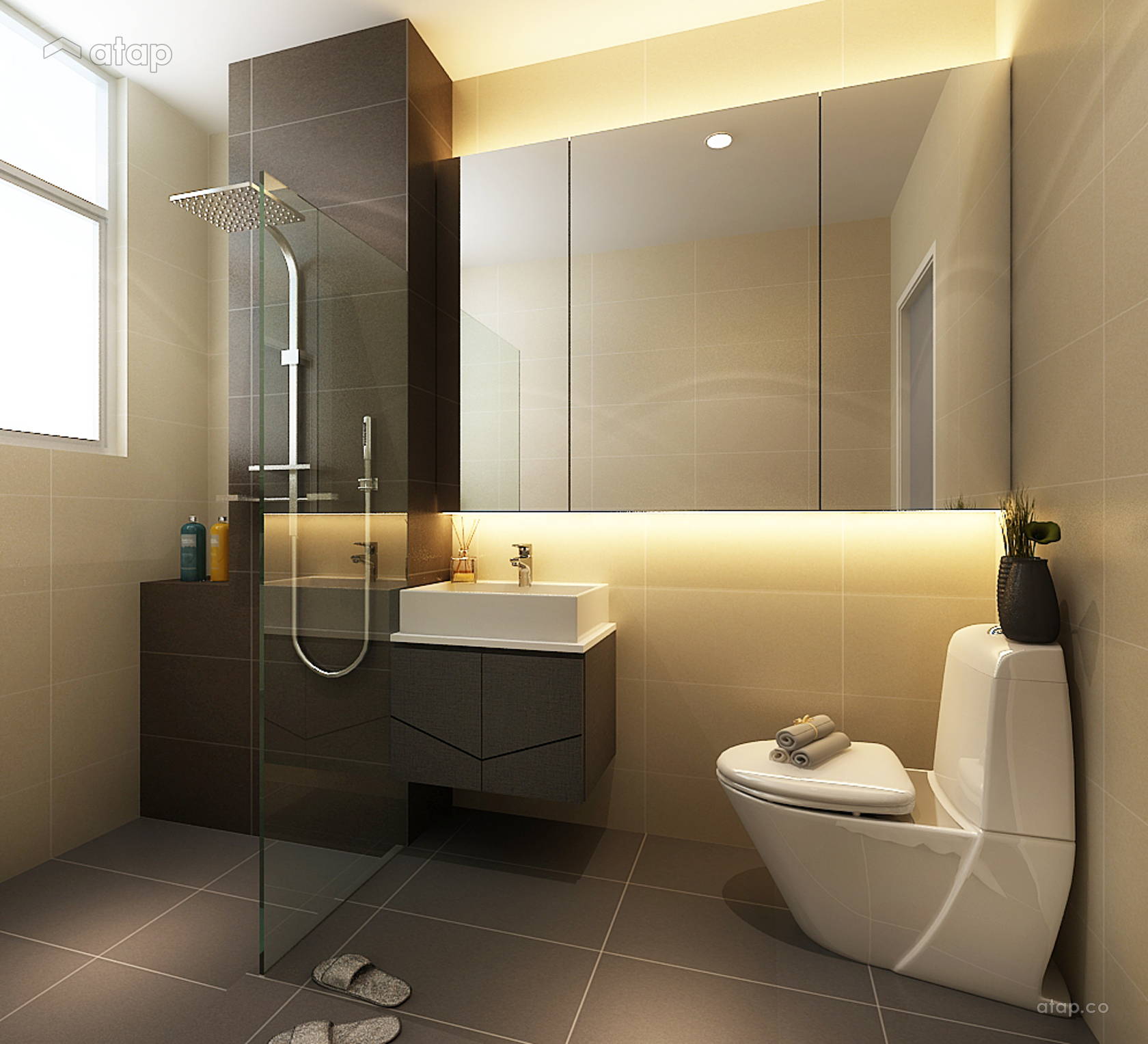 Modern Bathroom terrace design ideas & photos Malaysia | Atap.co