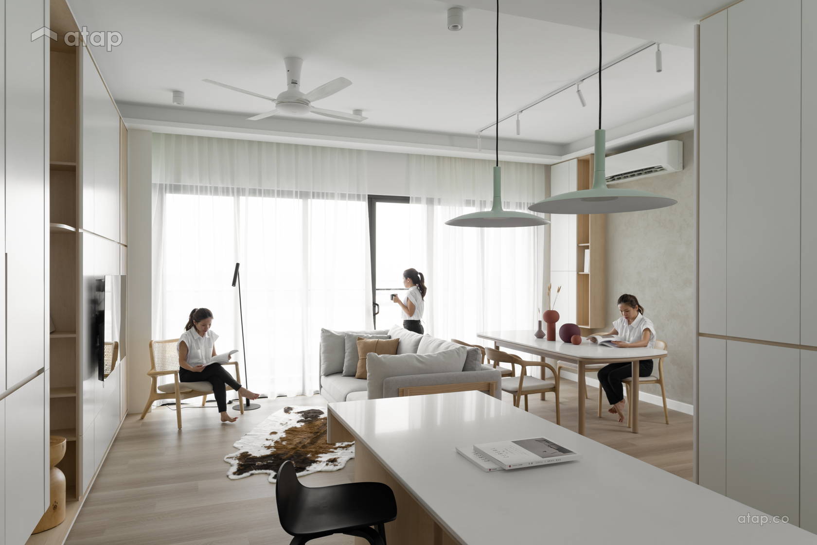 Modern Zen Living Room condominium design ideas & photos Malaysia | Atap.co