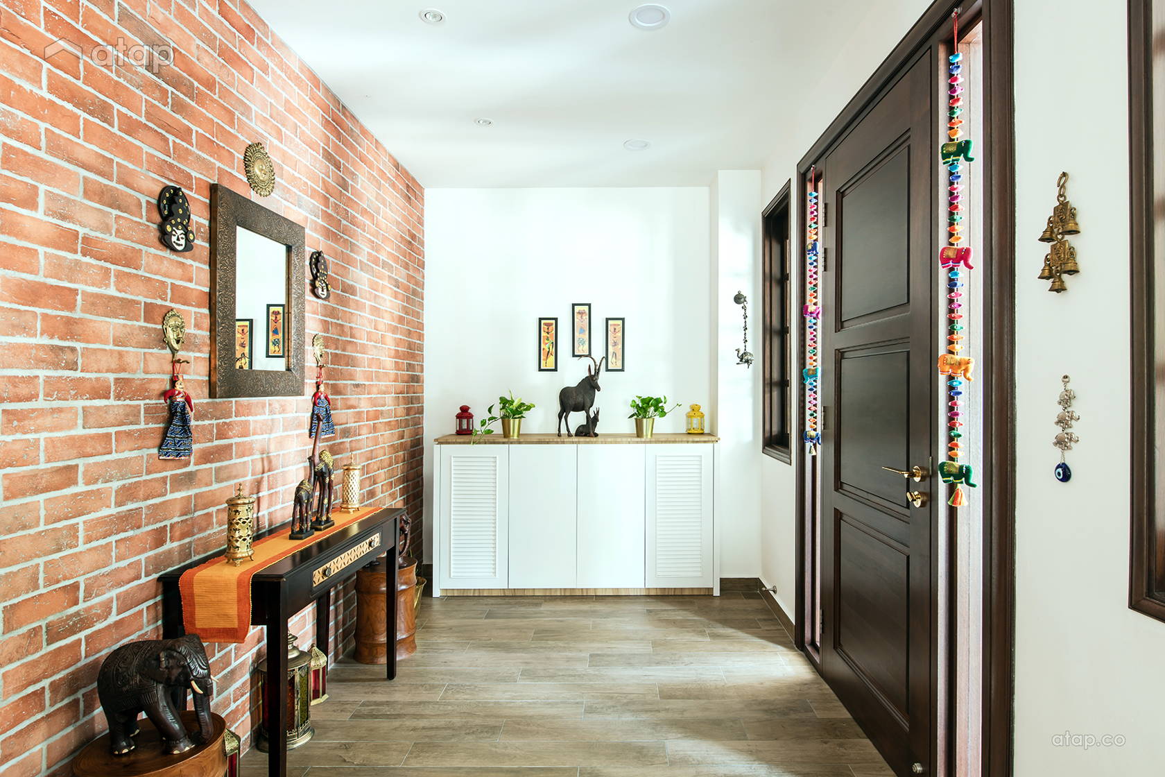 Asian Rustic Foyer semi-detached design ideas & photos Malaysia | Atap.co