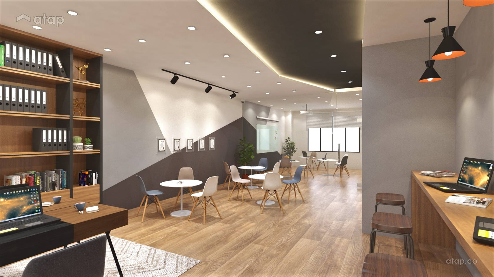 Modern Office shophouse design ideas & photos Malaysia | Atap.co