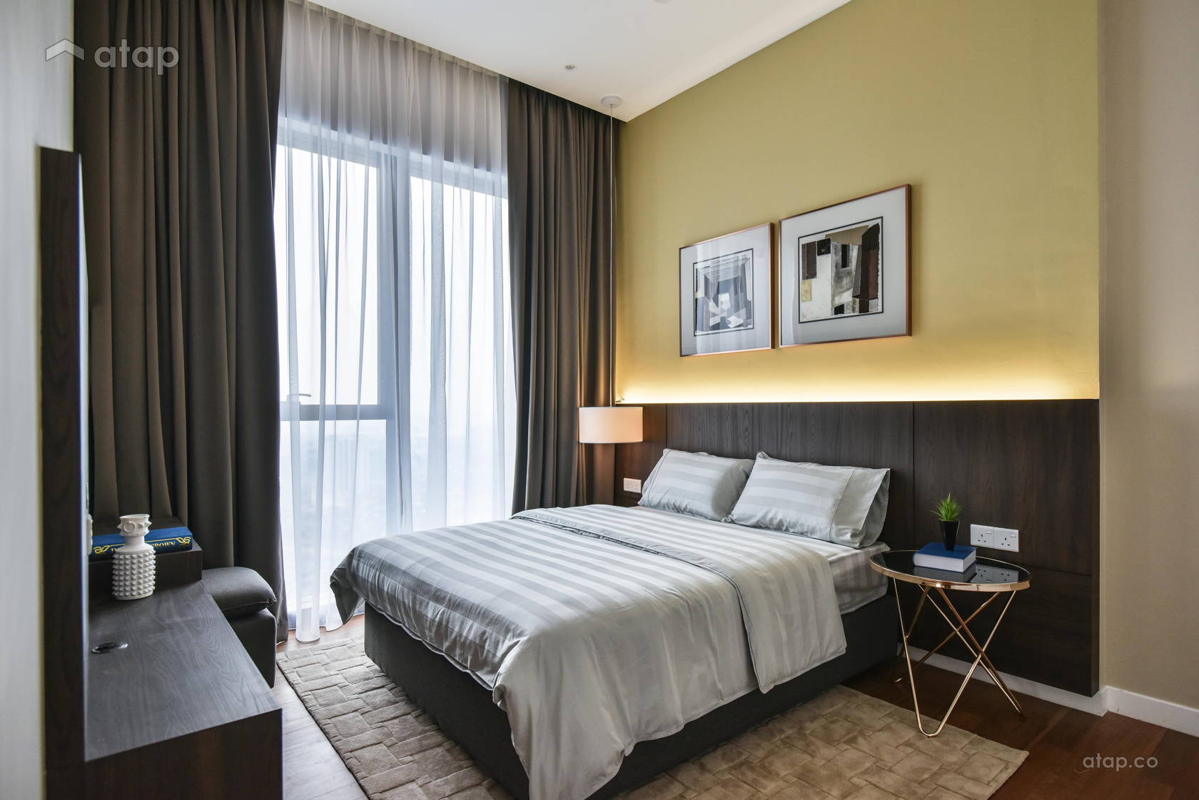 Contemporary Bedroom condominium design ideas & photos Malaysia | Atap.co