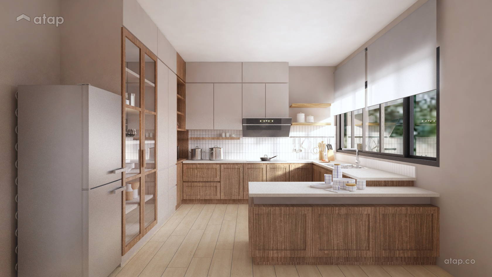 Minimalistic Zen Kitchen semi-detached design ideas & photos Malaysia ...