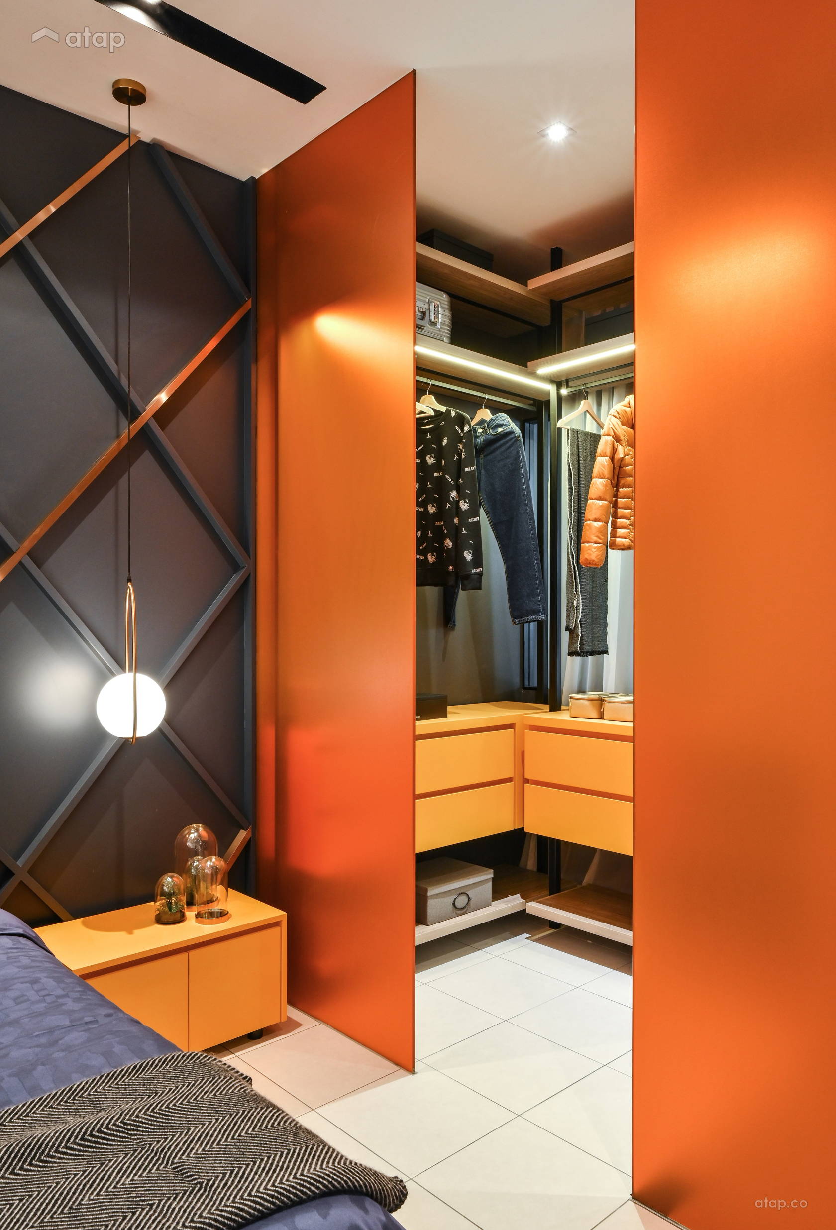 Contemporary Retro Bedroom condominium design ideas & photos Malaysia ...