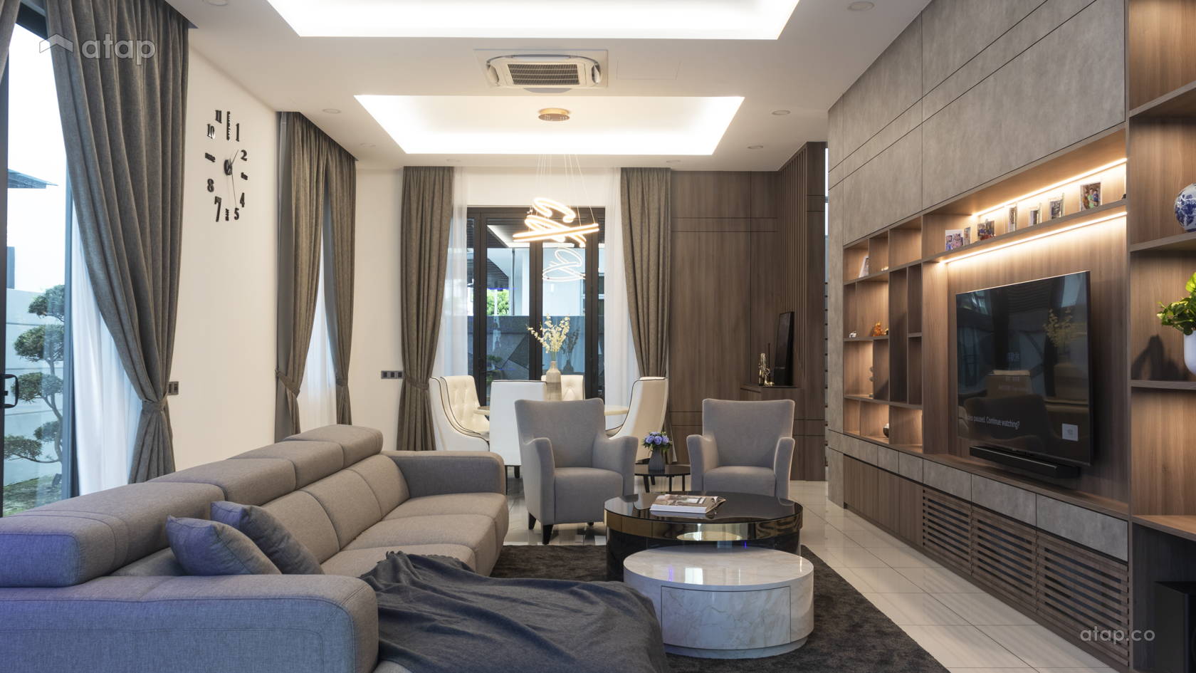 Modern Living Room semi-detached design ideas & photos Malaysia | Atap.co