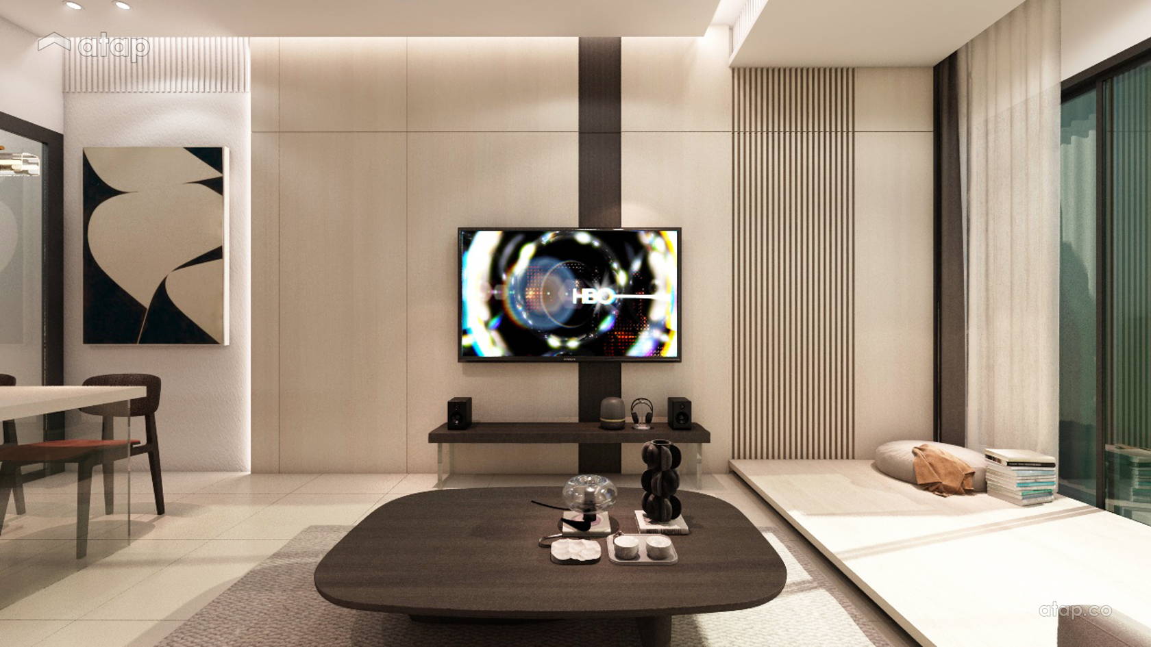 Modern Scandinavian Balcony Living Room condominium design ideas ...