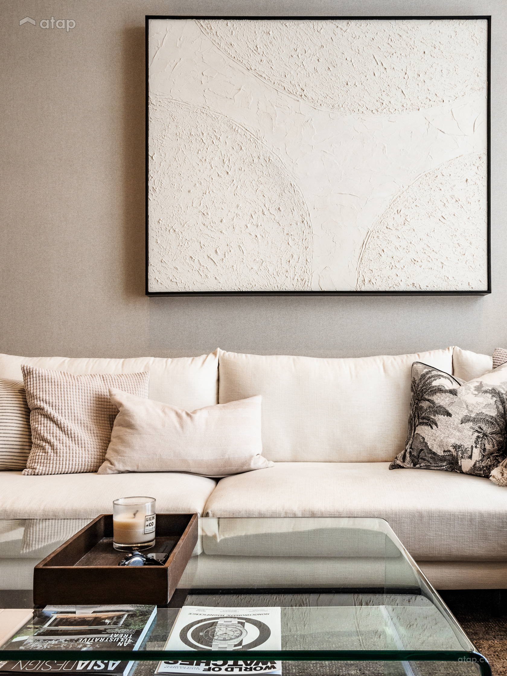 Contemporary Scandinavian Living Room condominium design ideas & photos ...