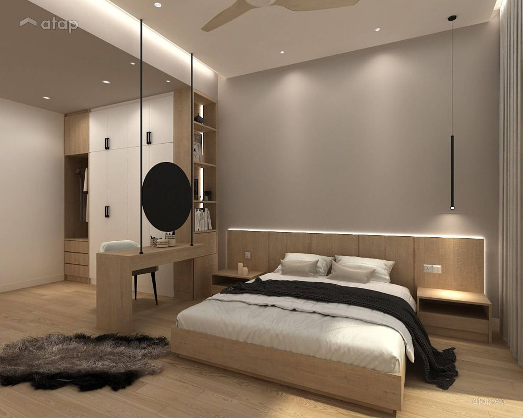 Minimalistic Zen Bedroom condominium design ideas & photos Malaysia ...