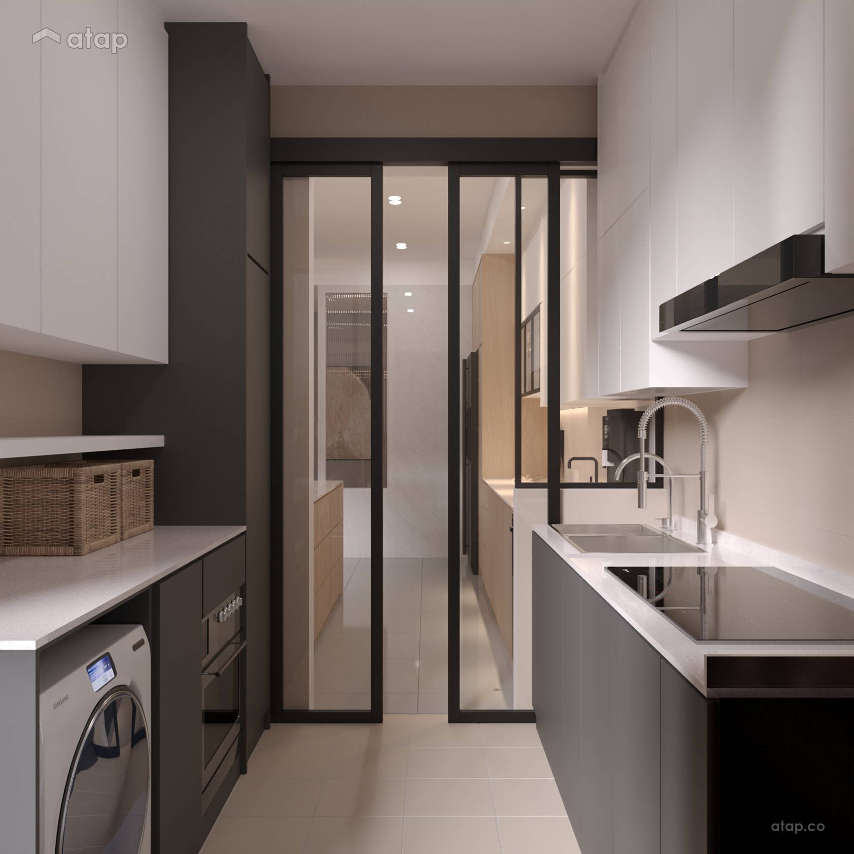 Classic Contemporary Kitchen apartment design ideas & photos Malaysia ...