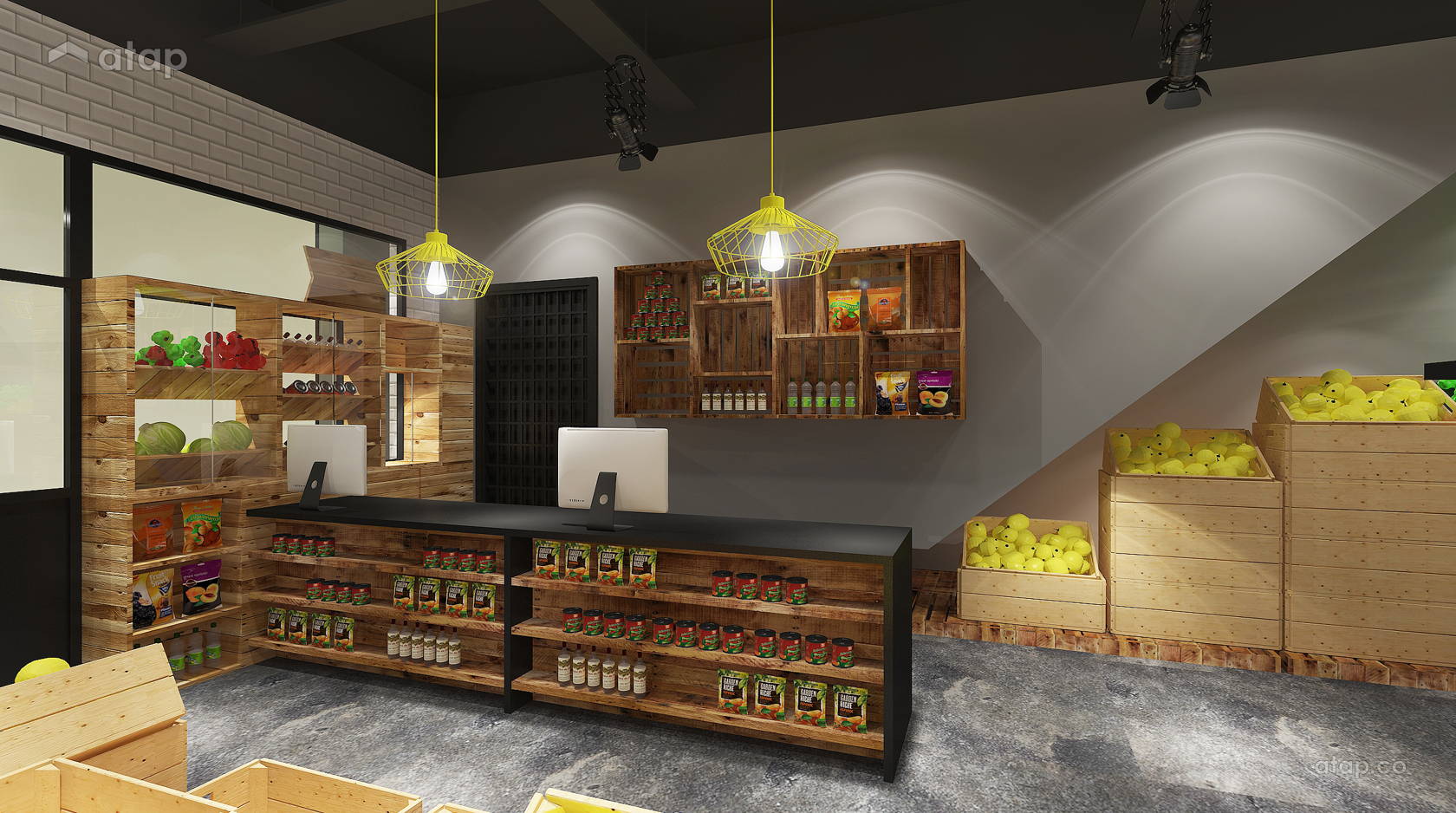 Contemporary Modern Retail shophouse design ideas & photos Malaysia | Atap.co