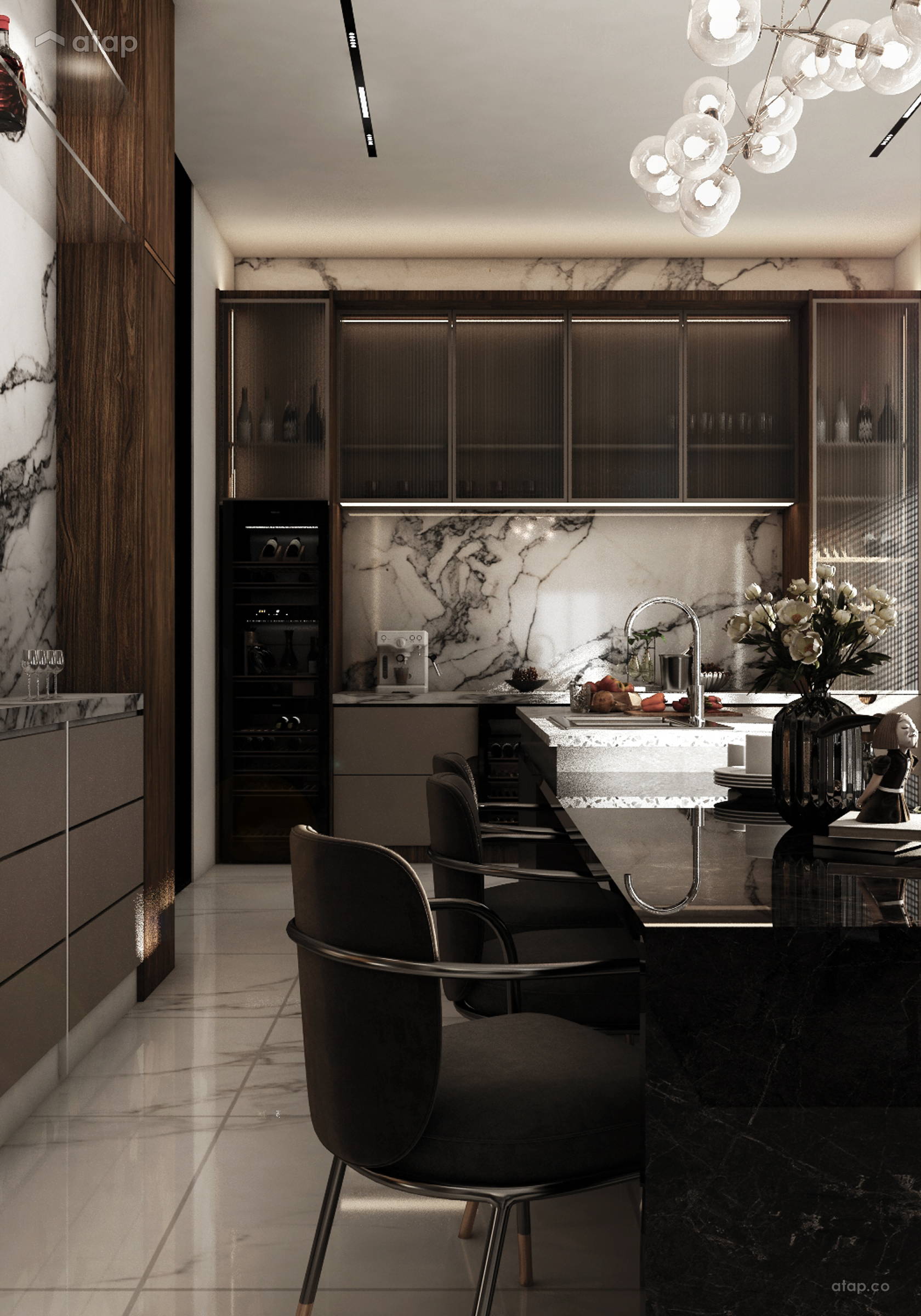 Asian Modern Kitchen bungalow design ideas & photos Malaysia | Atap.co