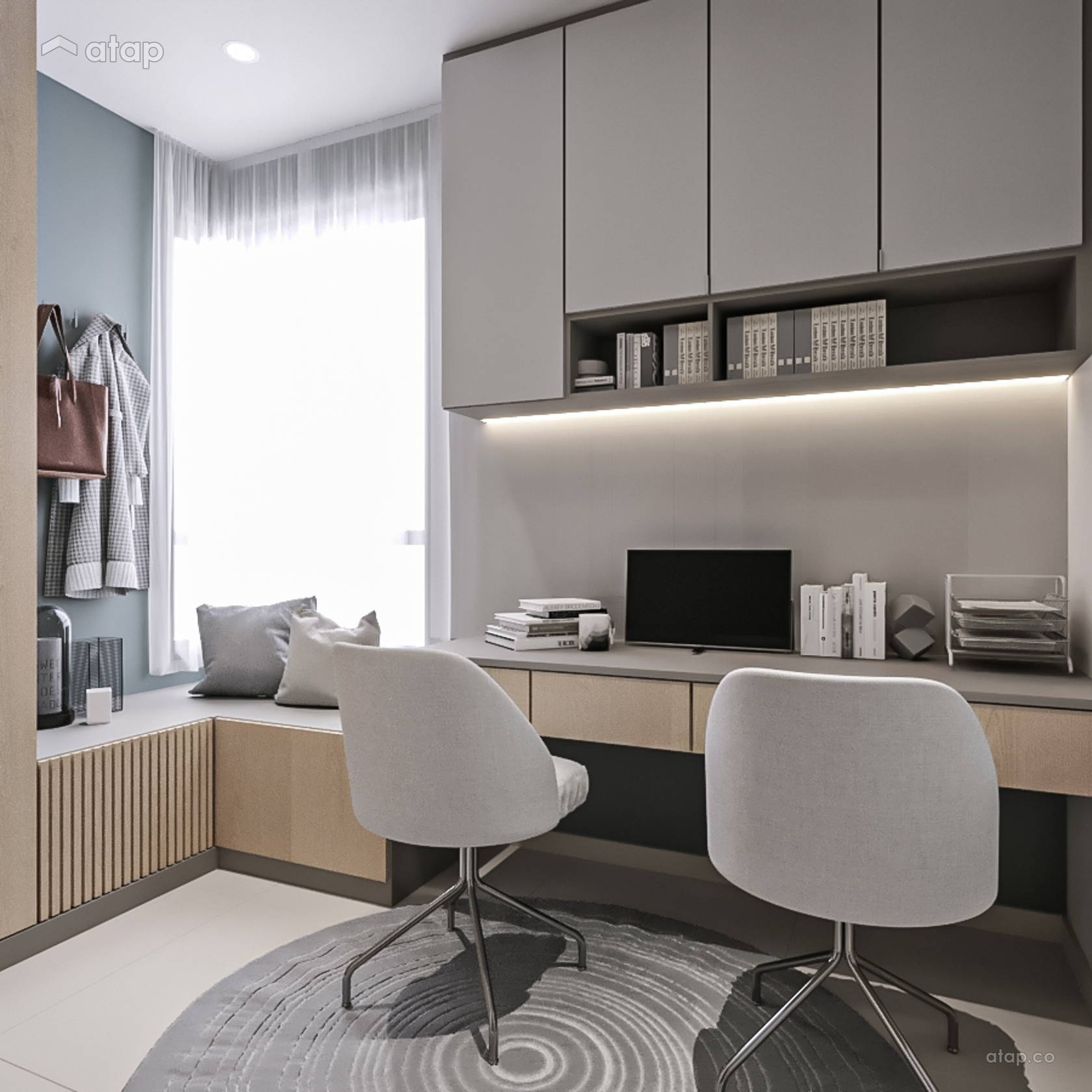 Modern Study Room condominium design ideas & photos Malaysia | Atap.co