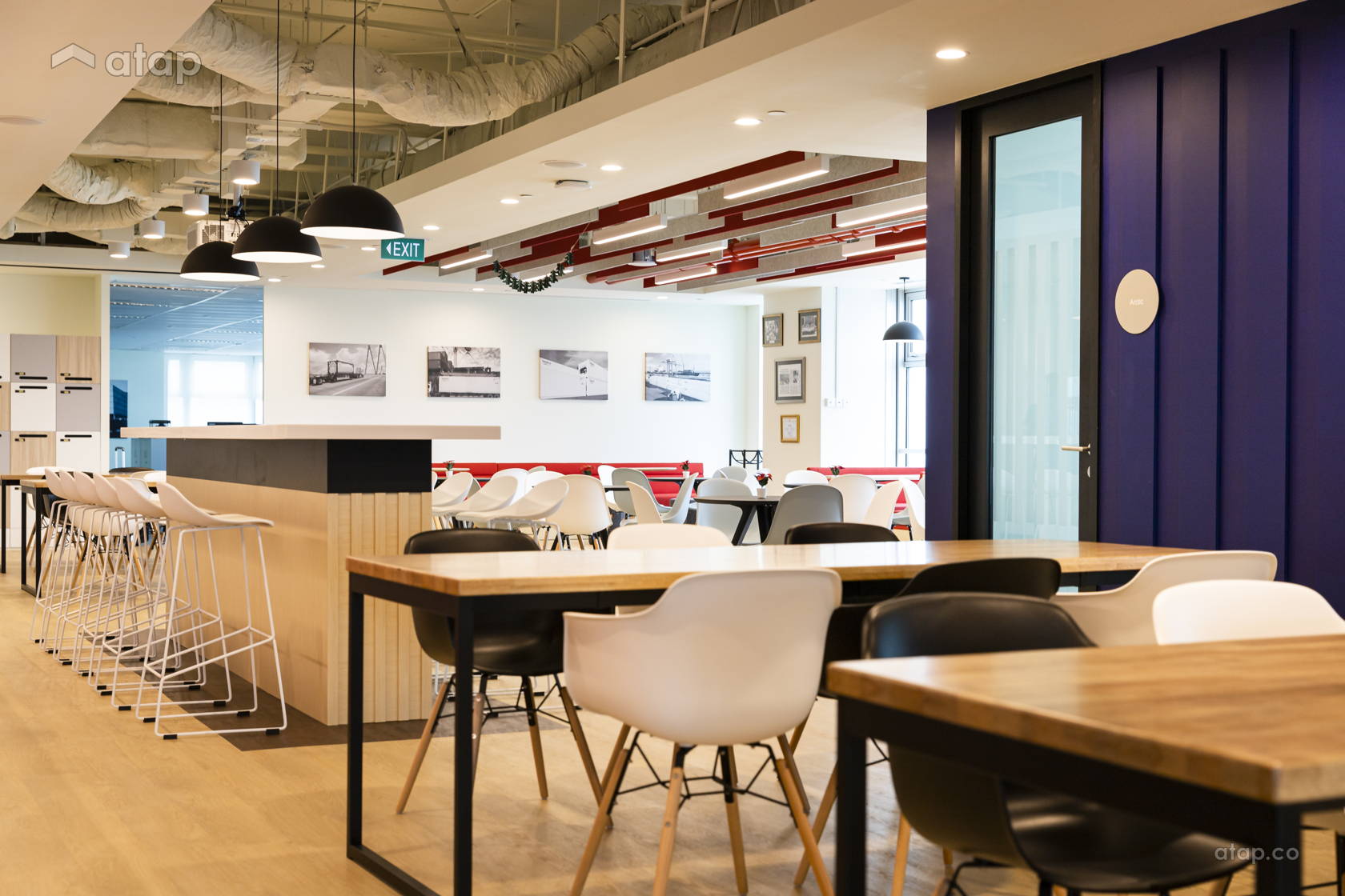 Industrial Modern Dining Room Office skyscraper design ideas & photos ...