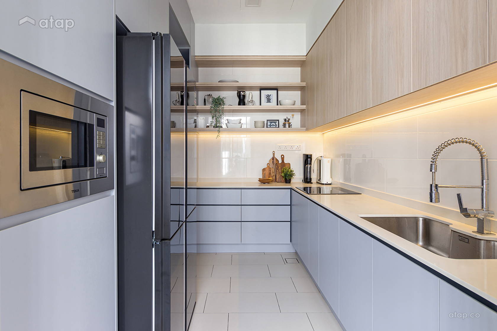 Contemporary Modern Kitchen semi-detached design ideas & photos ...