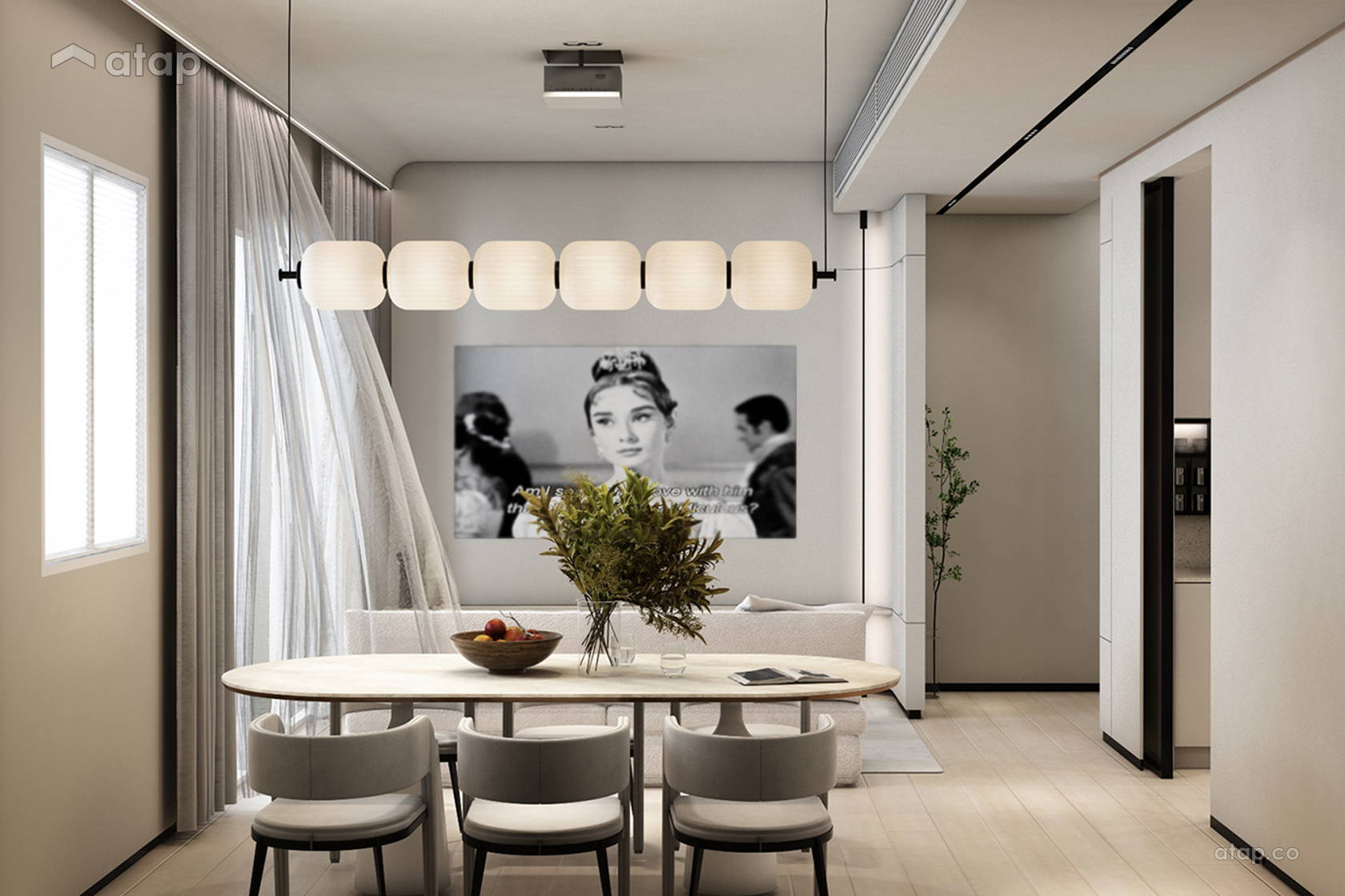 Contemporary Modern Dining Room Living Room condominium design ideas ...