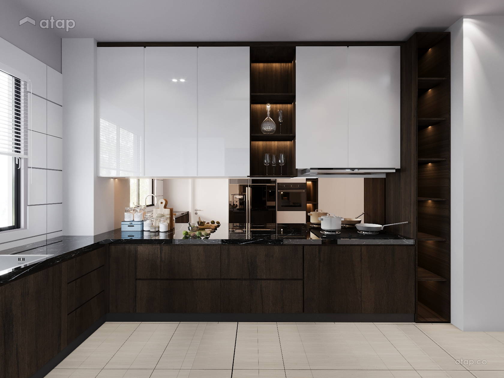 Contemporary Kitchen bungalow design ideas & photos Malaysia | Atap.co