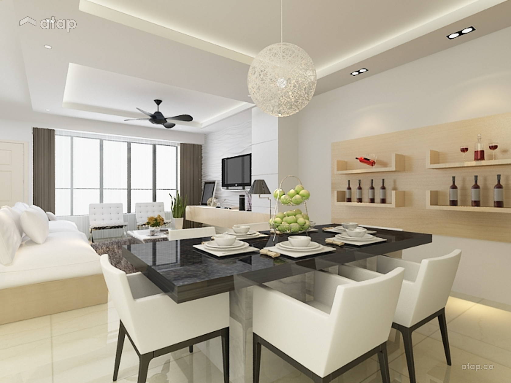 Zen Dining Room terrace design ideas & photos Malaysia | Atap.co