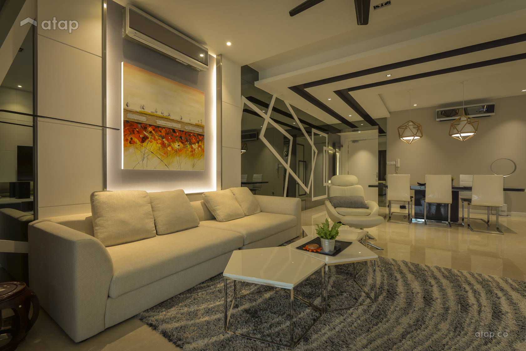 Contemporary Modern Living Room condominium design ideas & photos ...