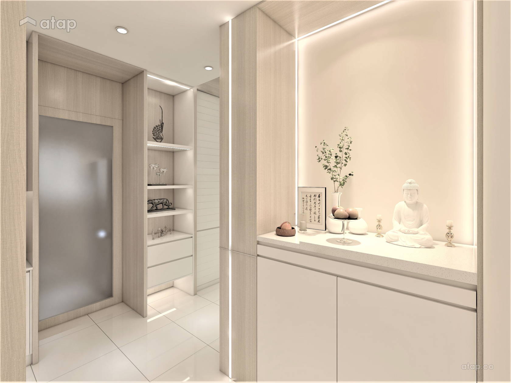 Minimalistic Modern Foyer Kitchen condominium design ideas & photos ...