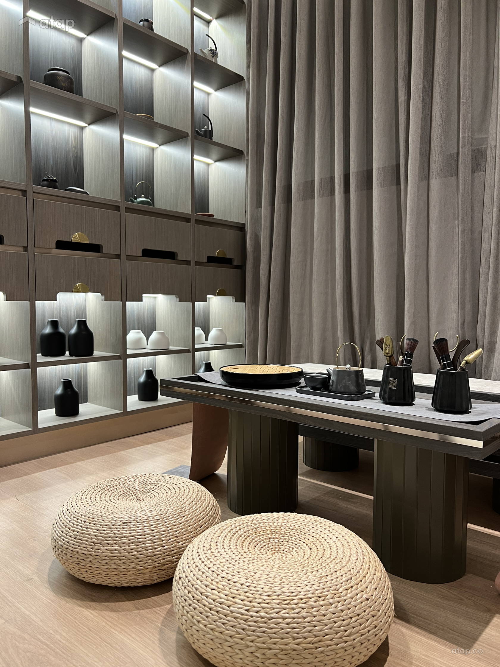 Contemporary Rustic Foyer Study Room condominium design ideas & photos ...