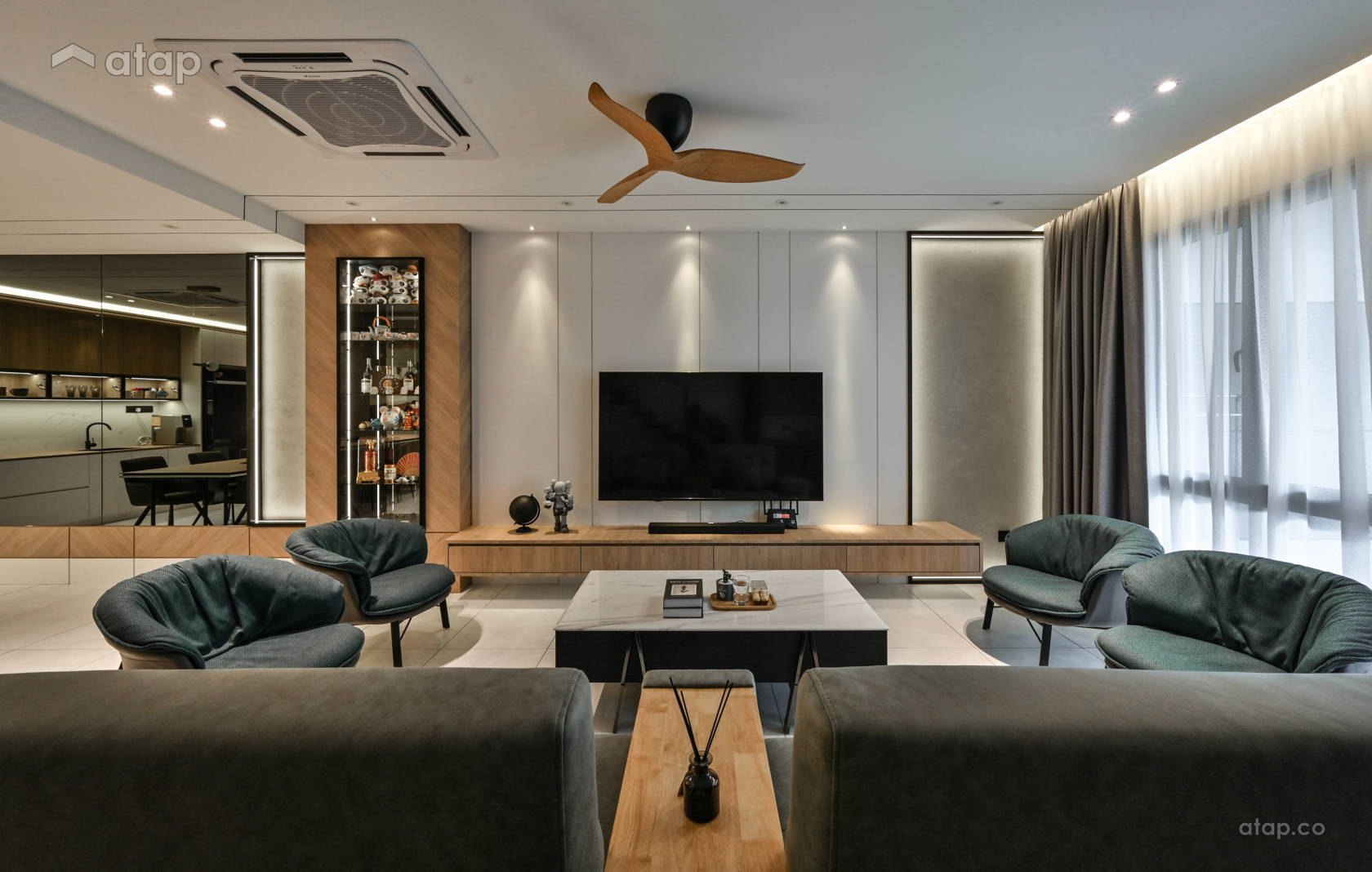 Modern Scandinavian Living Room terrace design ideas & photos Malaysia ...