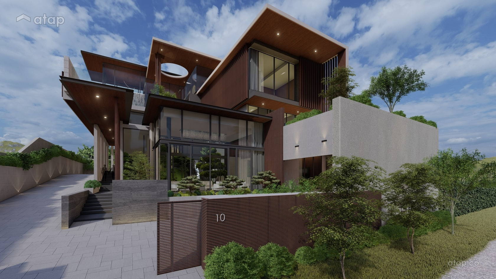 Contemporary Modern Exterior bungalow design ideas & photos Malaysia | Atap.co