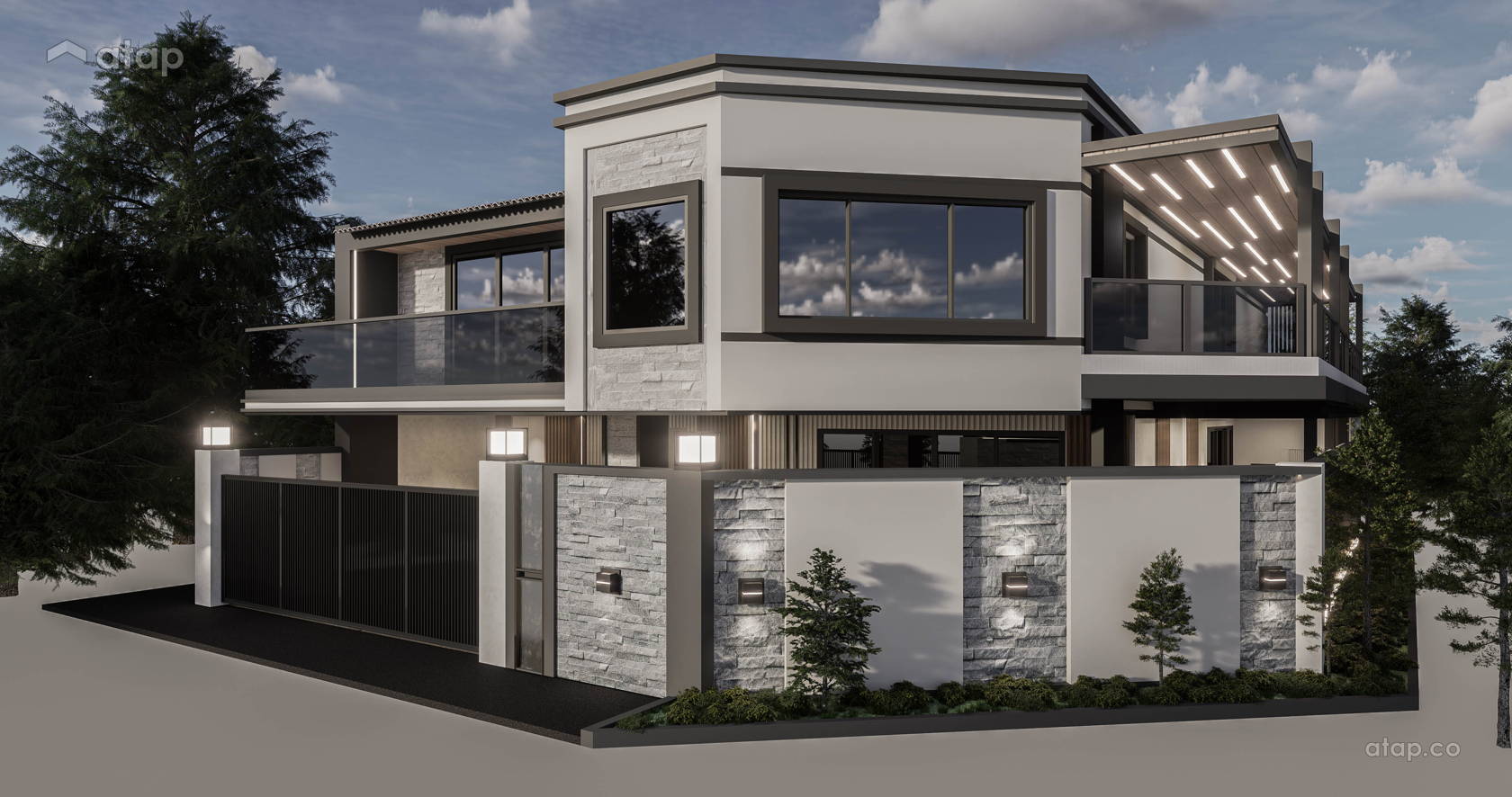 Classic Modern Exterior terrace design ideas & photos Malaysia | Atap.co