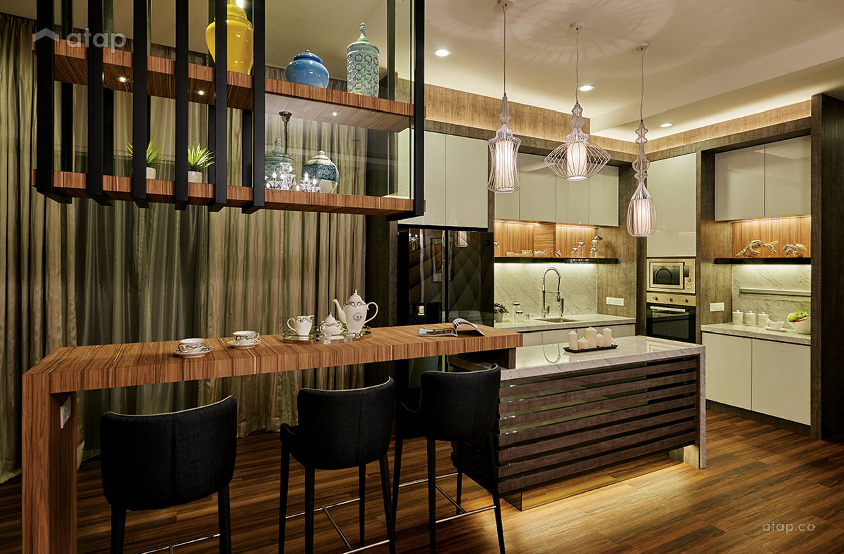 Contemporary Modern Kitchen semi-detached design ideas & photos ...