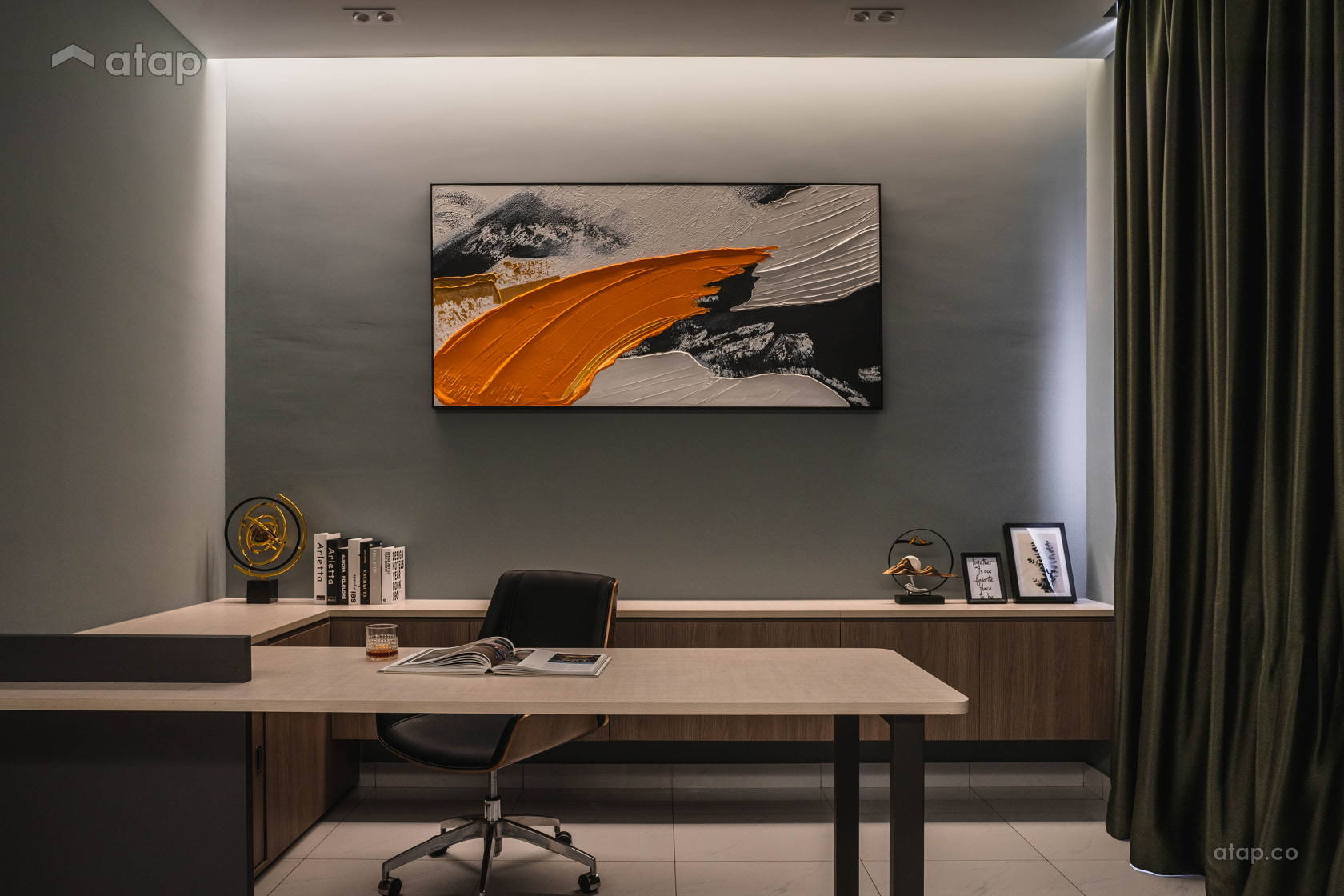 Modern Study Room terrace design ideas & photos Malaysia | Atap.co