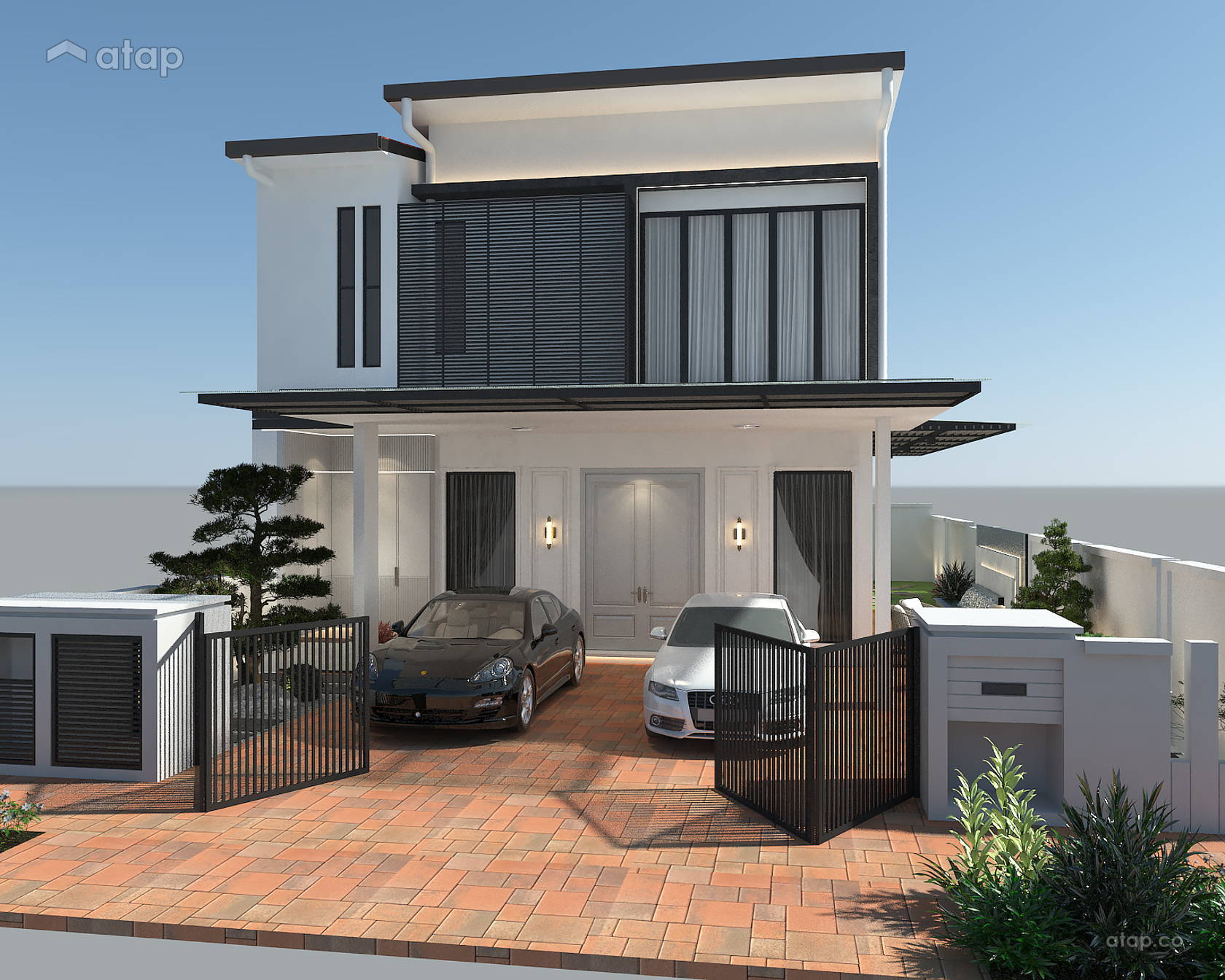 Classic Retro Exterior semi-detached design ideas & photos Malaysia ...