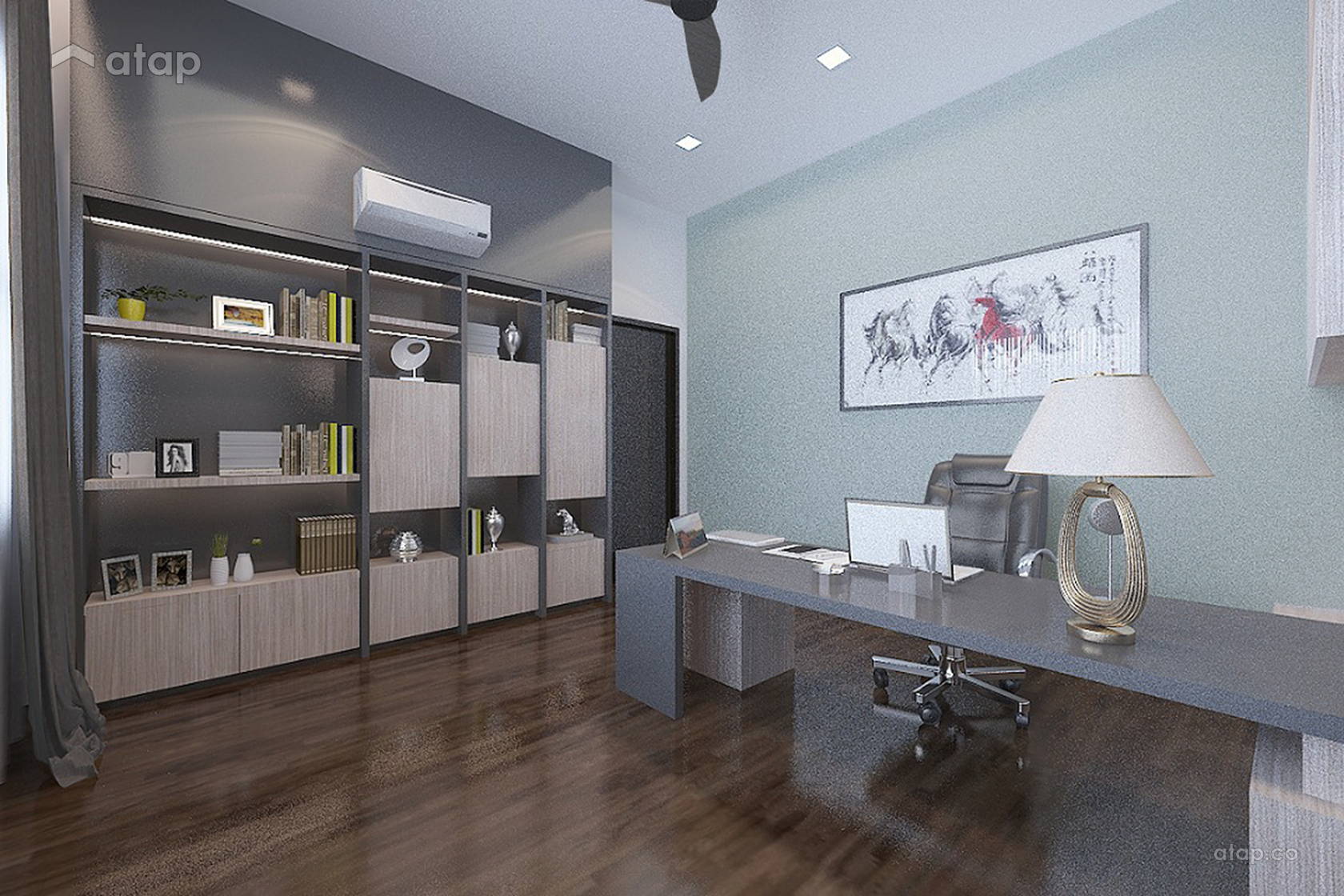 Modern Study Room terrace design ideas & photos Malaysia | Atap.co