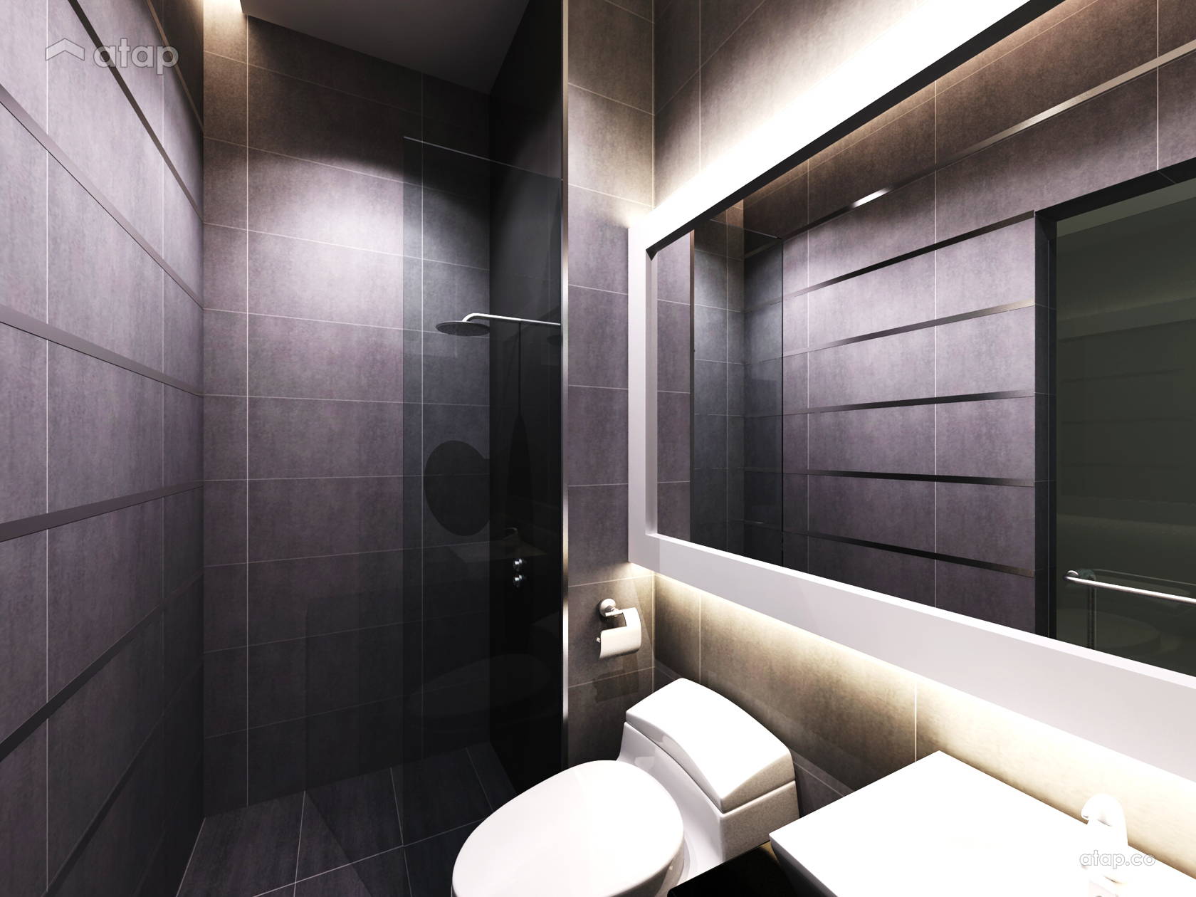 Contemporary Modern Bathroom condominium design ideas & photos Malaysia ...