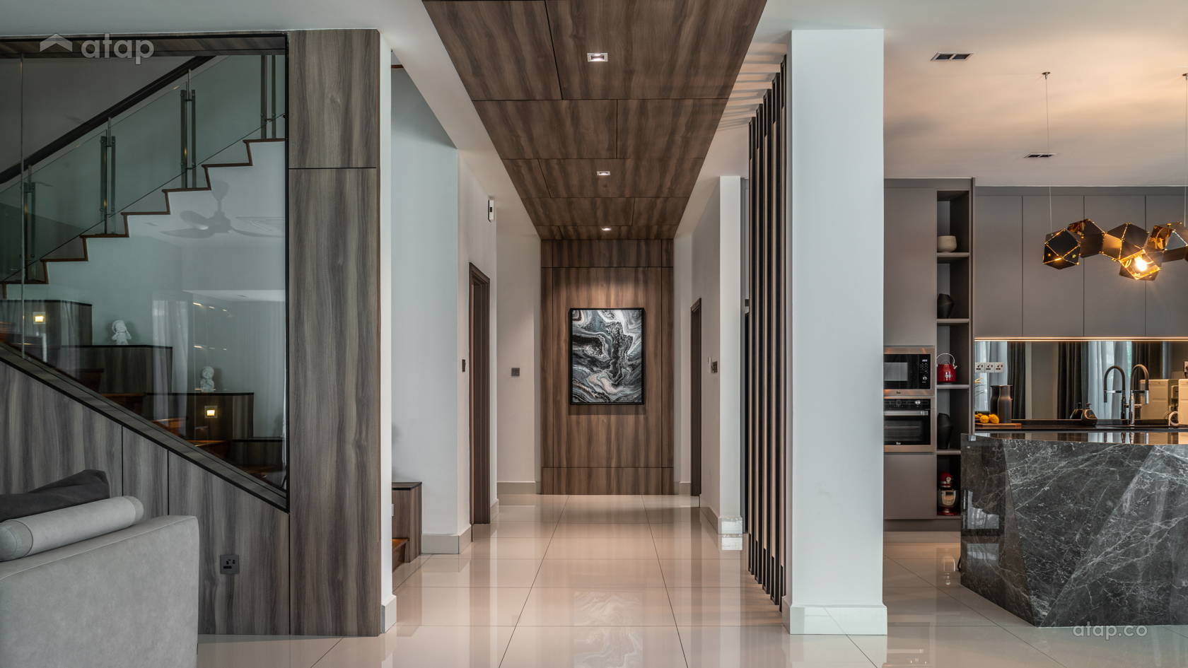 Modern Foyer Kitchen semi-detached design ideas & photos Malaysia | Atap.co
