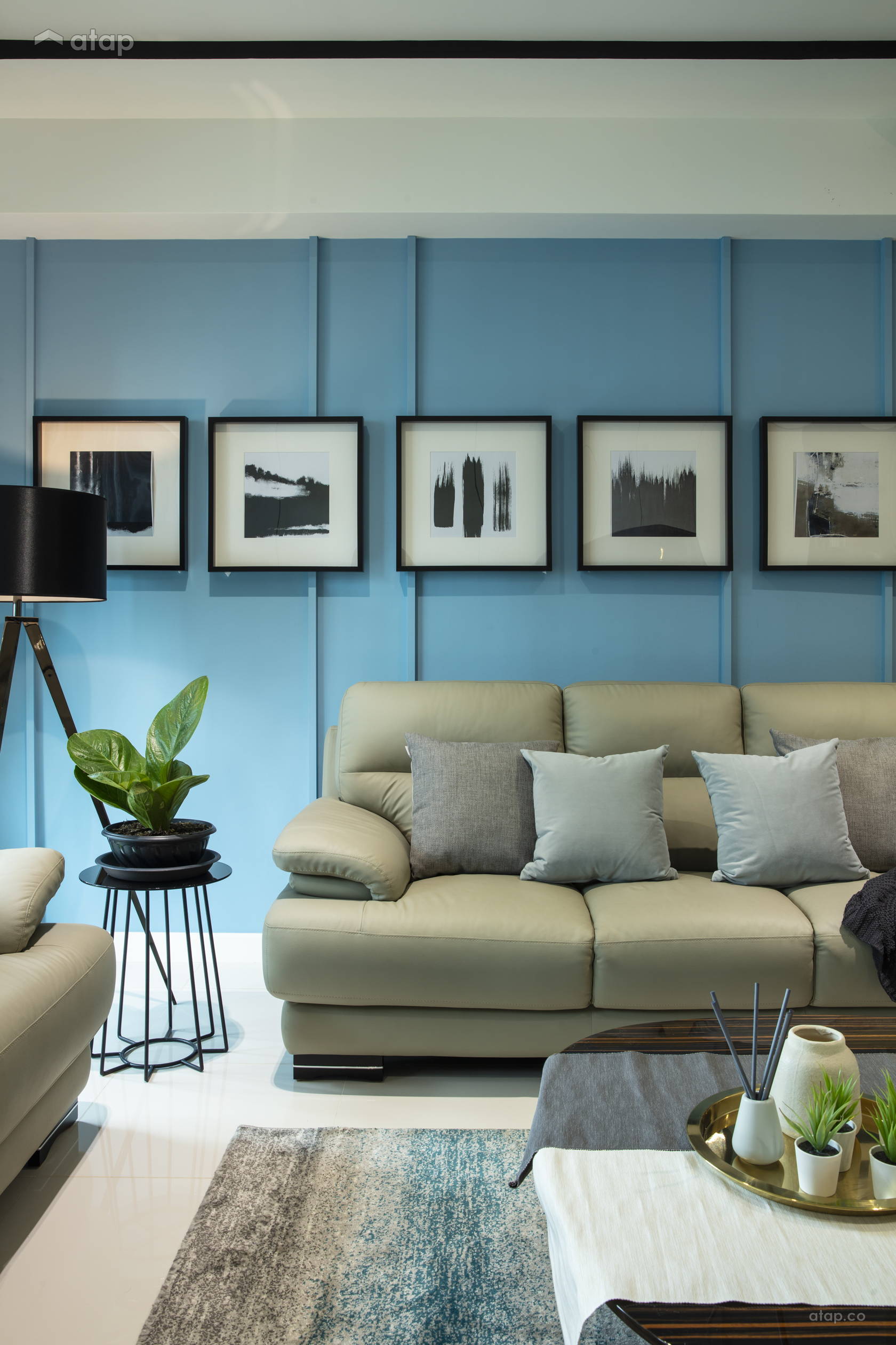 Modern Living Room apartment design ideas & photos Malaysia | Atap.co