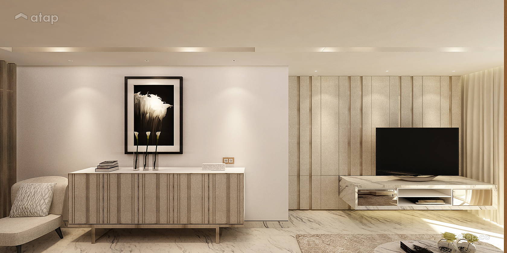 Minimalistic Modern Living Room condominium design ideas & photos ...