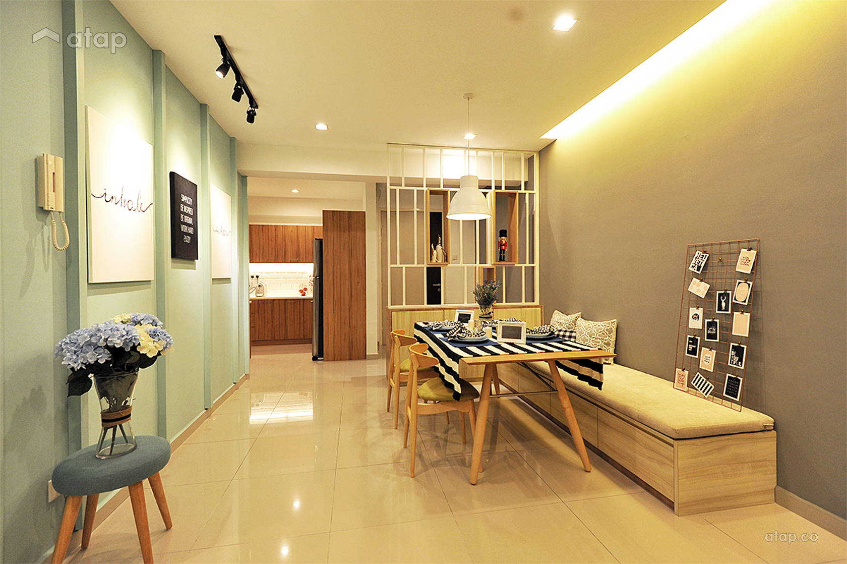 Minimalistic Zen Dining Room Foyer condominium design ideas & photos ...