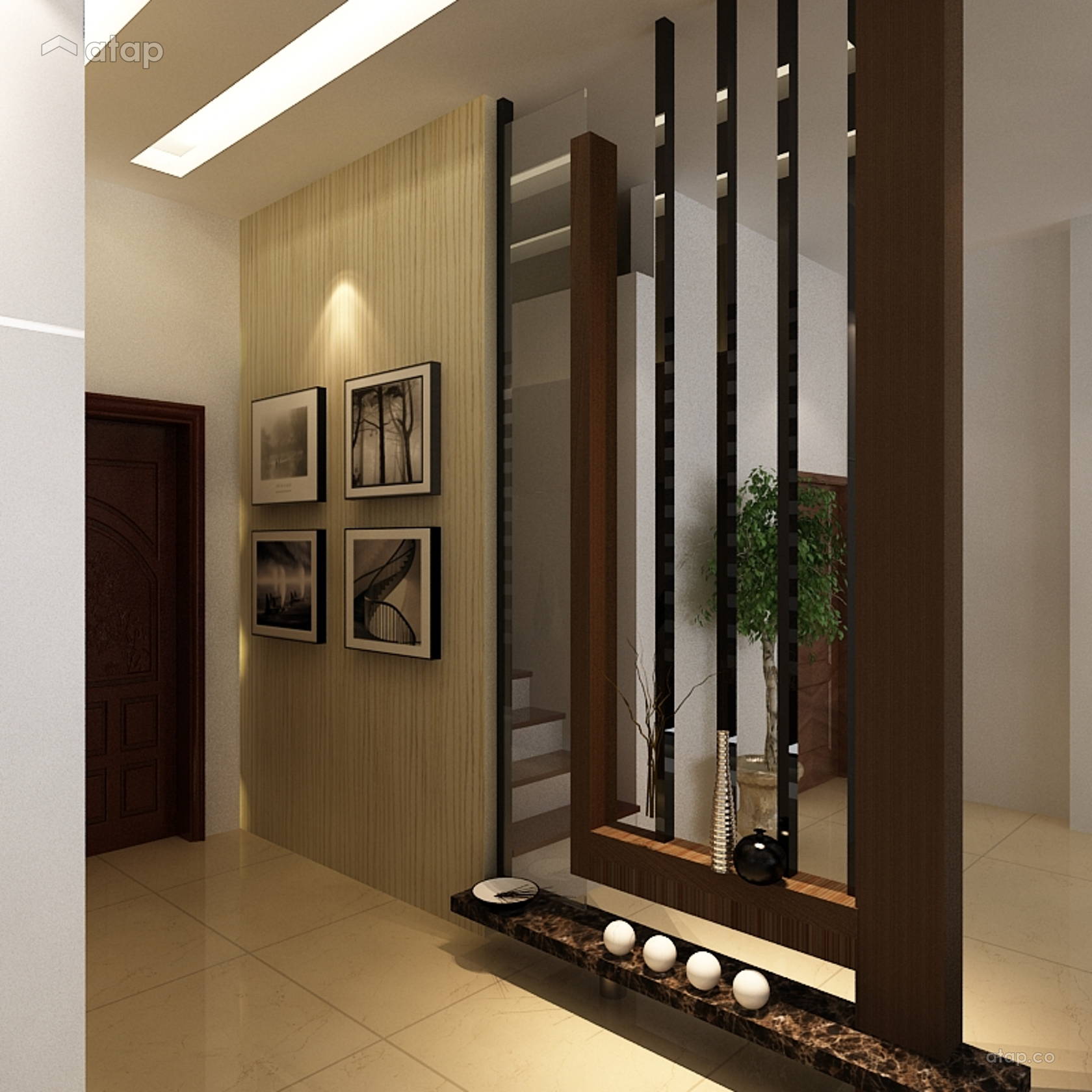Contemporary Zen Foyer condominium design ideas & photos Malaysia | Atap.co