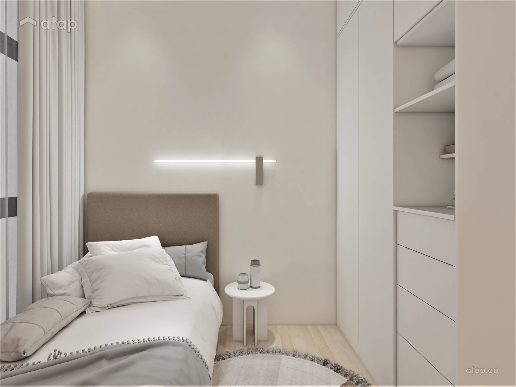 Contemporary Minimalistic Bedroom condominium design ideas & photos ...