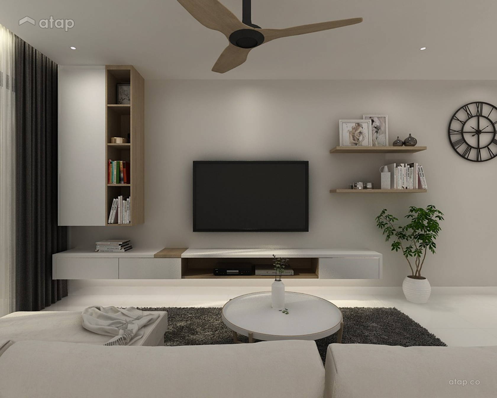 Minimalistic Living Room condominium design ideas & photos Malaysia ...