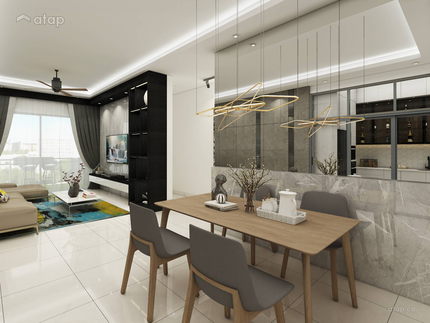 Contemporary Modern Dining Room condominium design ideas & photos ...