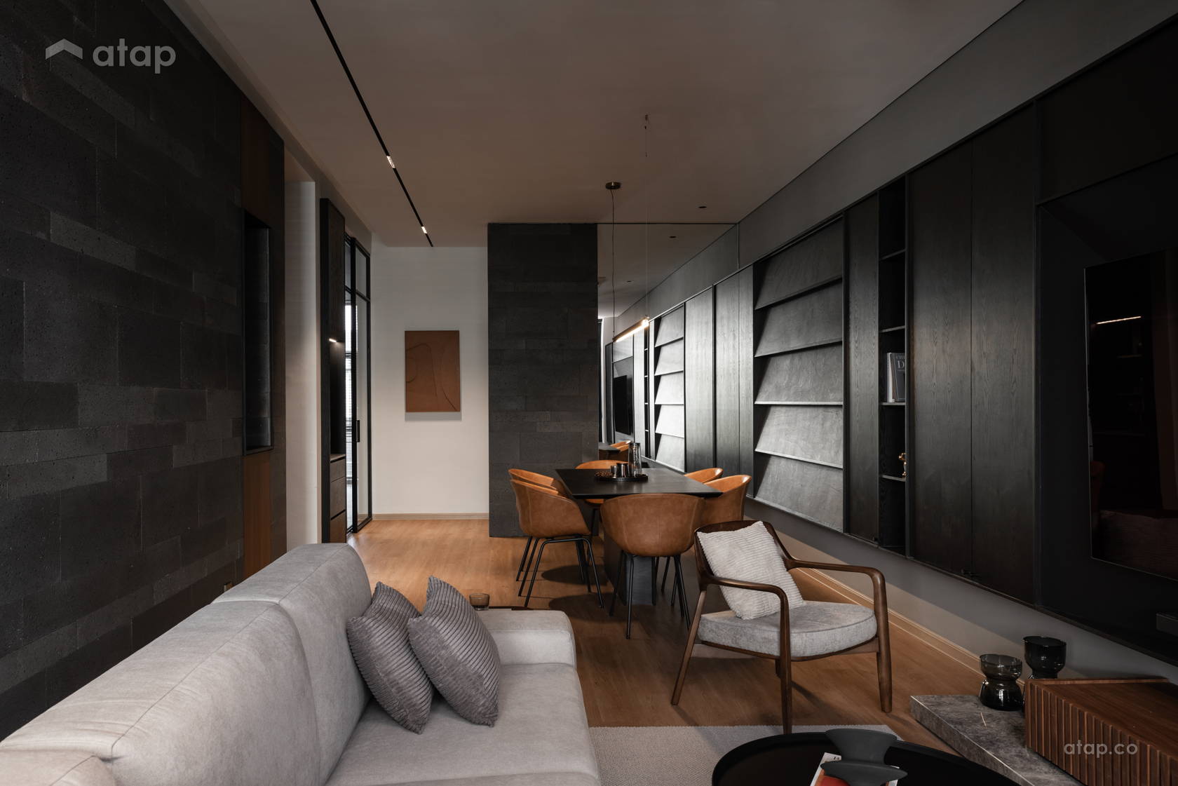 Minimalistic Living Room terrace design ideas & photos Malaysia | Atap.co