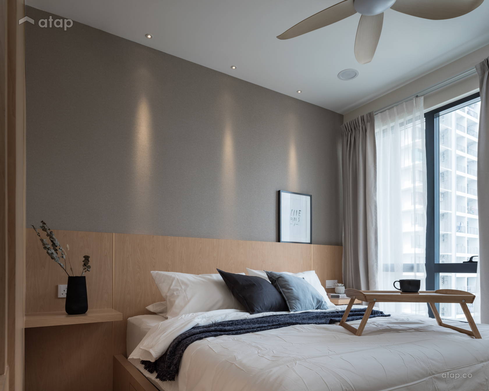 Minimalistic Zen Bedroom condominium design ideas & photos Malaysia ...