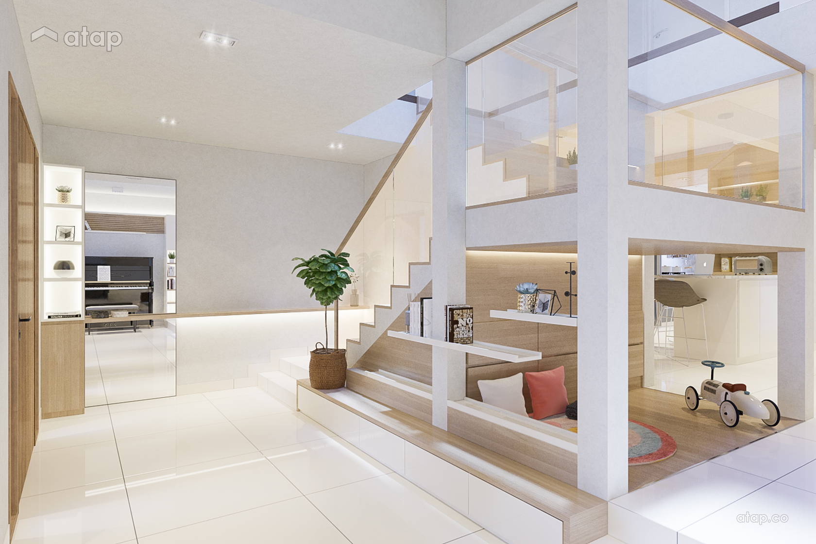 Asian Scandinavian Foyer terrace design ideas & photos Malaysia | Atap.co