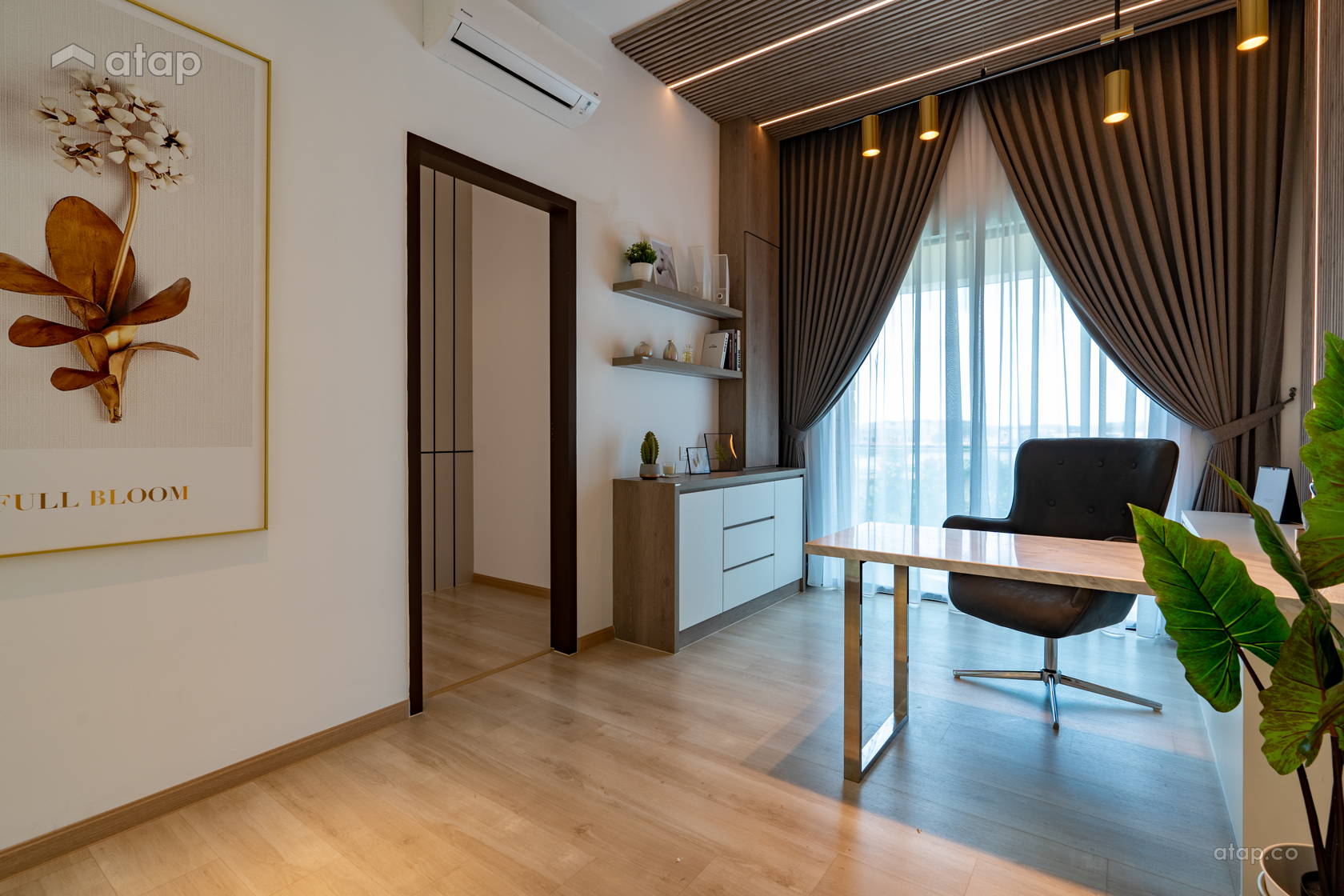 Contemporary Minimalistic Study Room semi-detached design ideas ...