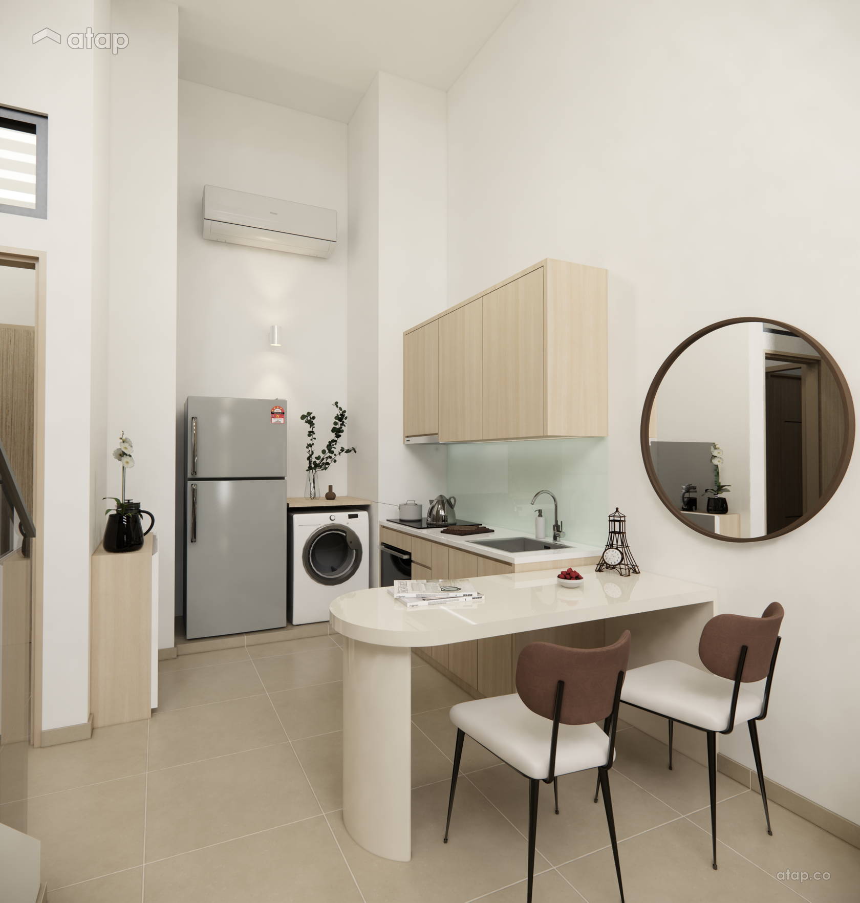 Contemporary Modern Dining Room Kitchen condominium design ideas ...