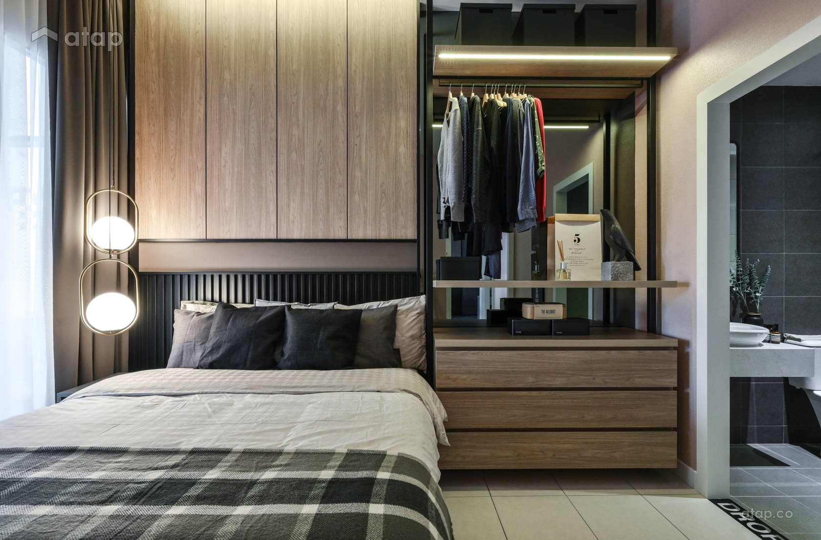 Contemporary Bedroom condominium design ideas & photos Malaysia | Atap.co