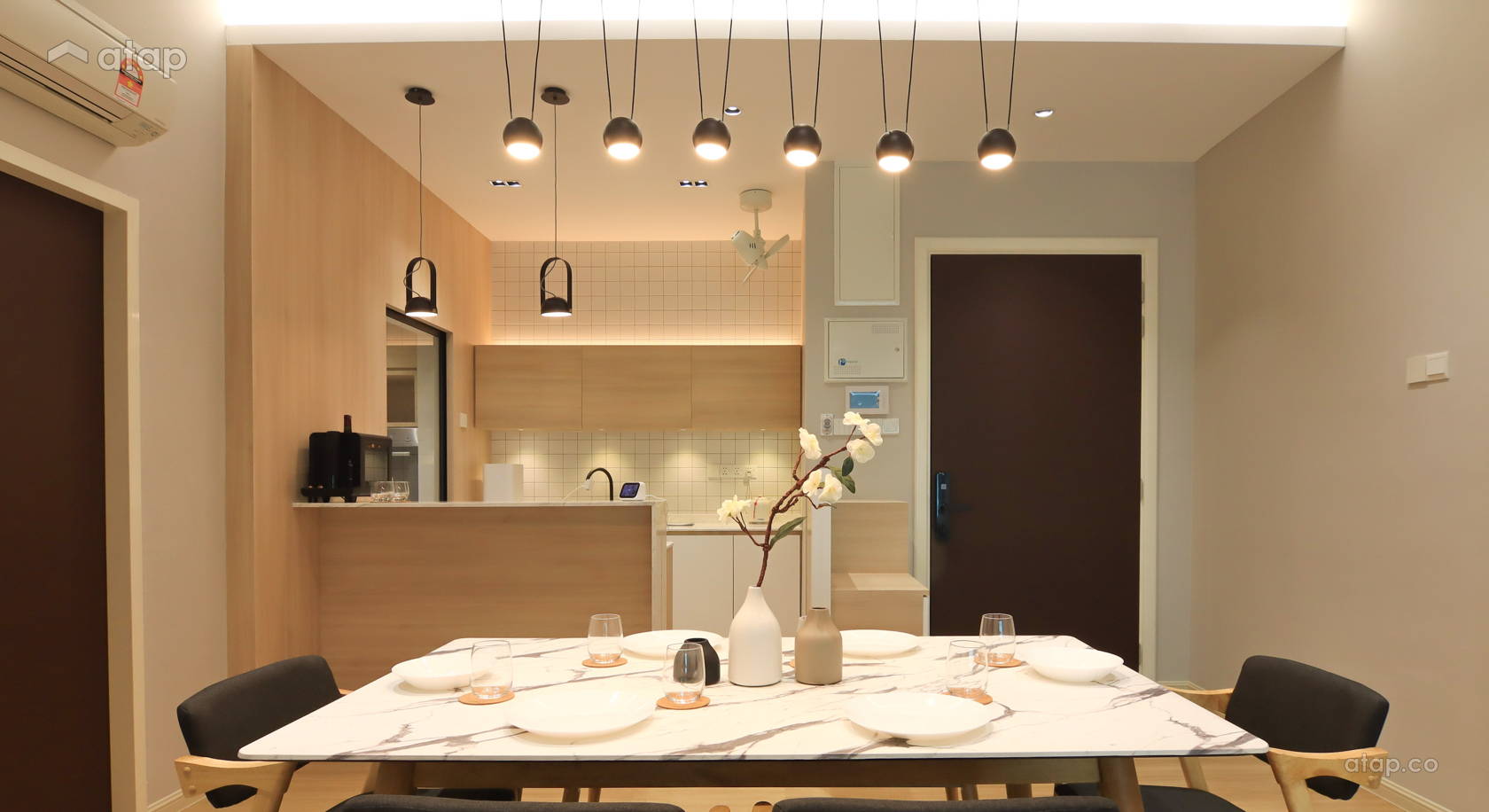 Modern Zen Dining Room condominium design ideas & photos Malaysia | Atap.co