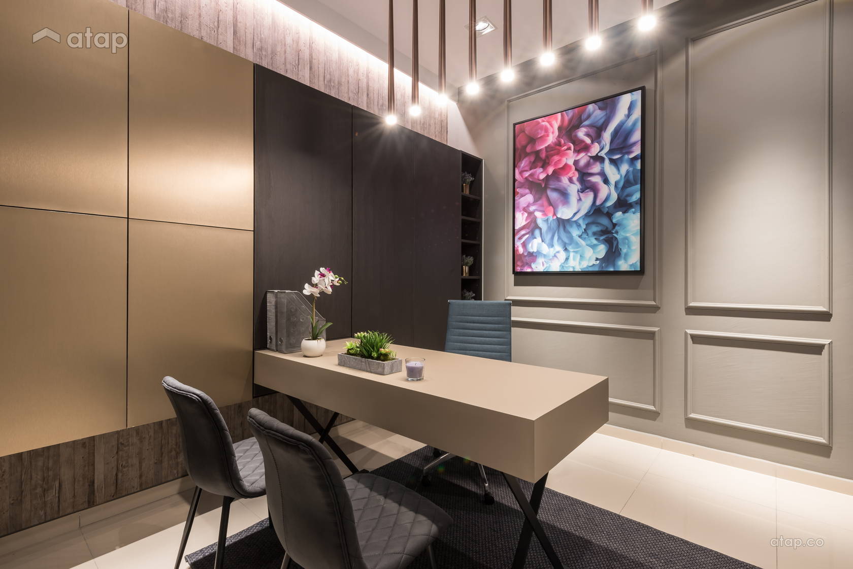 Classic Contemporary Study Room semi-detached design ideas & photos ...